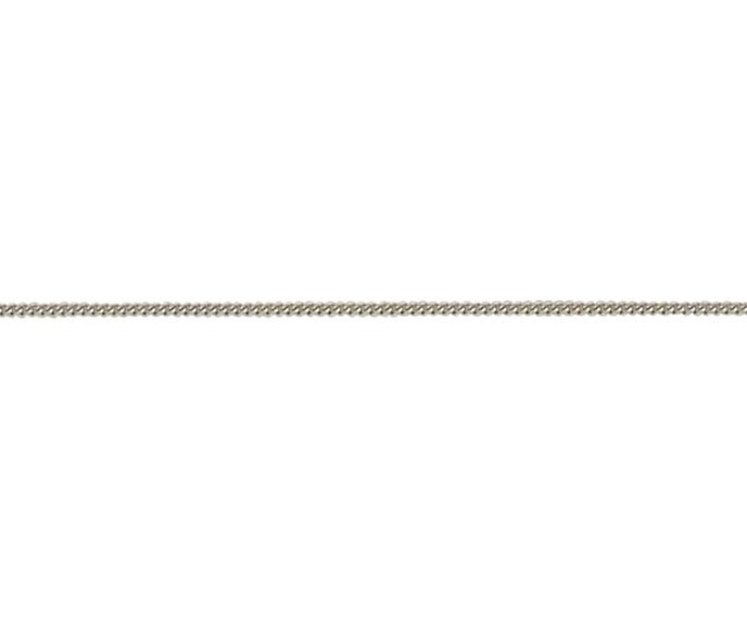 18ct White Gold Filed Curb Chain Link 18" Necklace – TB Mitchell