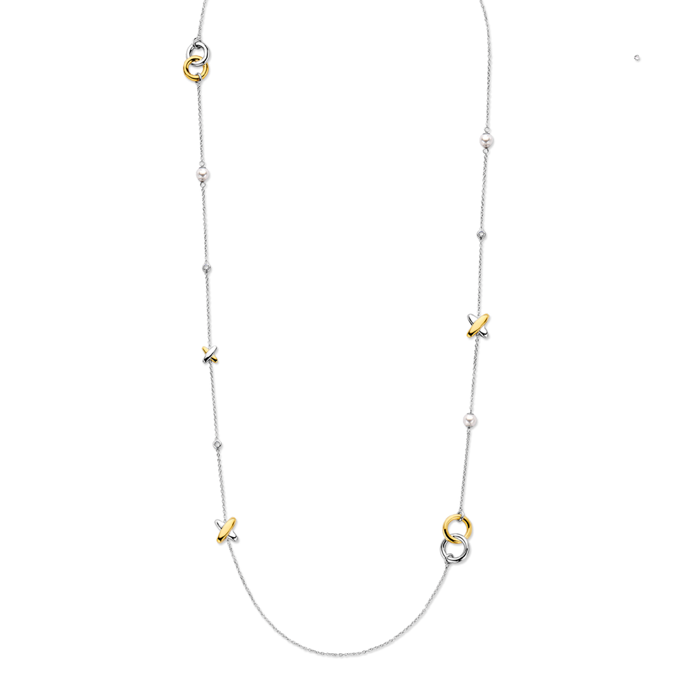 TI SENTO Sterling Silver & Gold Plated Two Tone Chain Necklace – TB ...