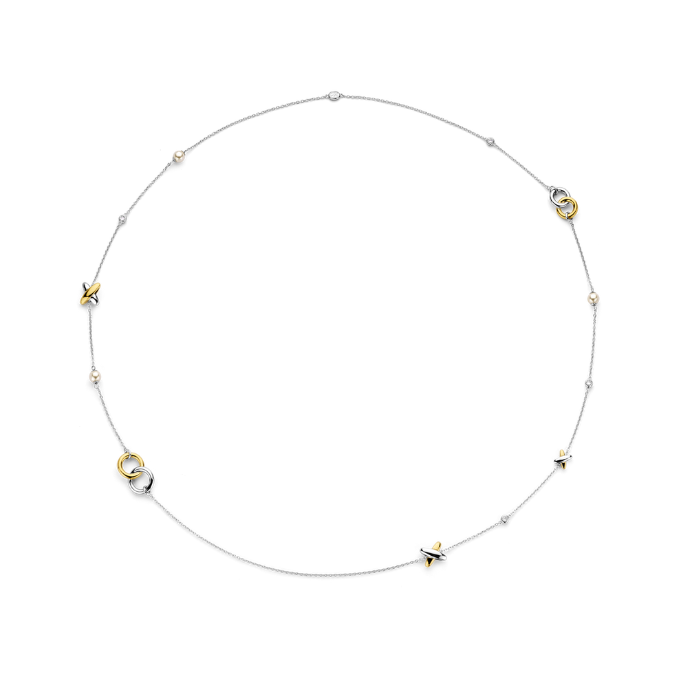 TI SENTO Sterling Silver & Gold Plated Two Tone Chain Necklace – TB ...
