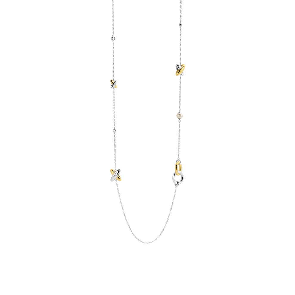TI SENTO Sterling Silver & Gold Plated Two Tone Chain Necklace – TB ...